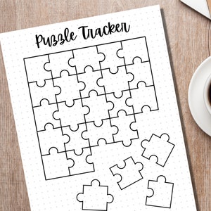 Puzzle Tracker - PRINTABLE Journal Page - Planner Page - Habit Tracker ...