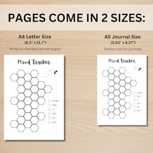 Honeycomb Mood Tracker - PRINTABLE Journal Page - Planner Page ...