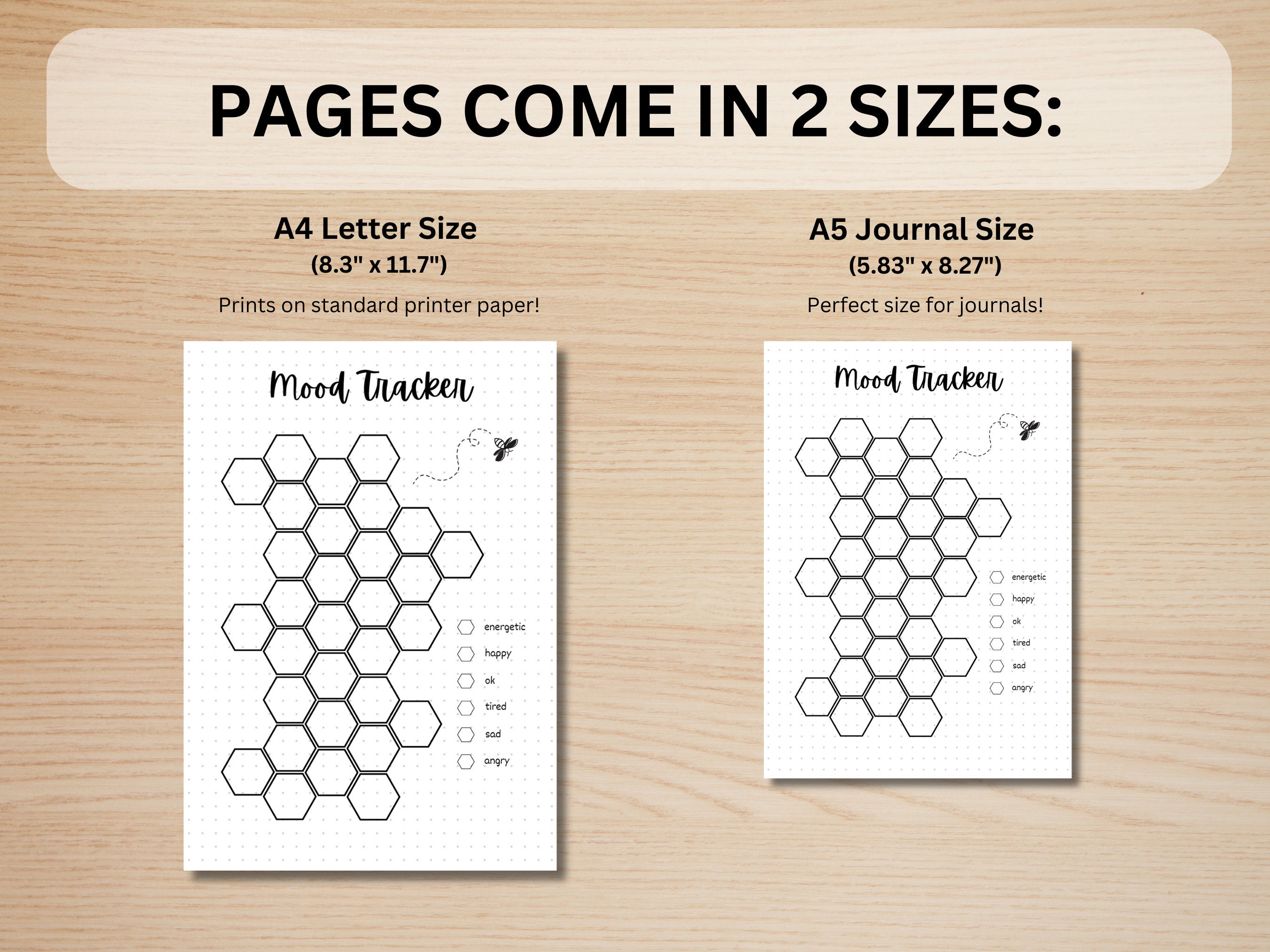 Honeycomb Mood Tracker - PRINTABLE Journal Page - Planner Page ...