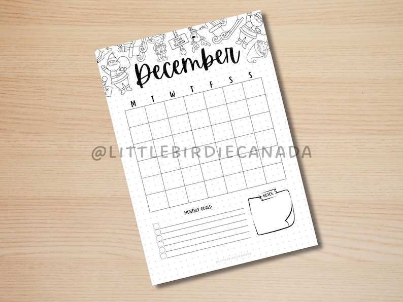 December Title Page and Calendar - PRINTABLE Calendar - North Pole ...