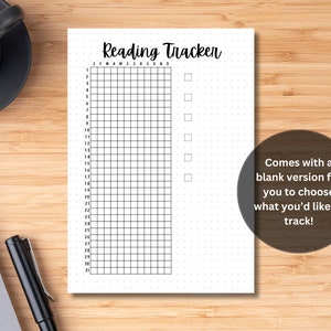 Reading Tracker PRINTABLE Journal Page Planner Page Book Journal ...