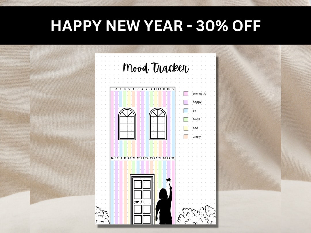 Painting Mood Tracker A5 Journal Page PRINTABLE Tracker Daily Tracker ...
