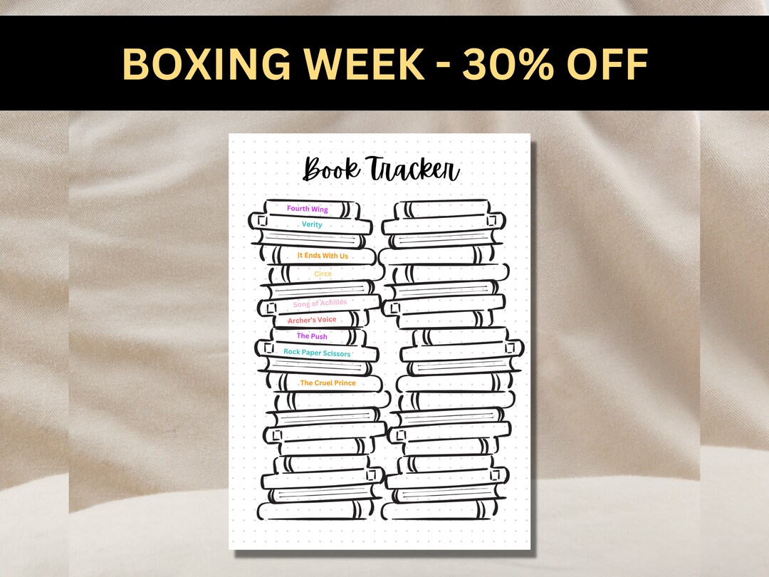 Book Tracker A5 Journal Page Printable Tracker Reading Log Planner ...