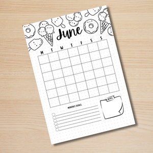 June Title Page June Calendar PRINTABLE Calendar Printable Title Page ...