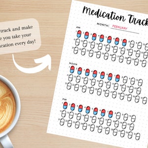 Medication Monthly Tracker PRINTABLE Journal Page Medication Tracker ...
