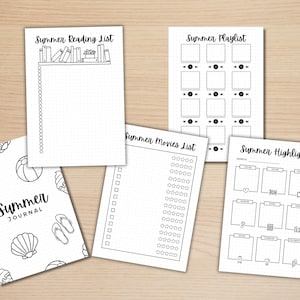 Summer Journal Bundle PRINTABLE Summer Planner 17 Journal Pages Summer ...