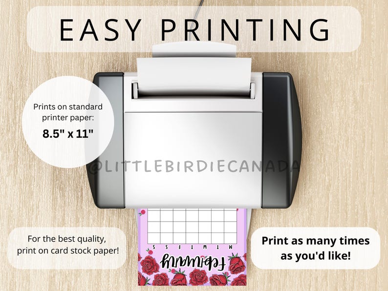 February Journal Bundle - Roses - PRINTABLE Journal Pages - PRE ...