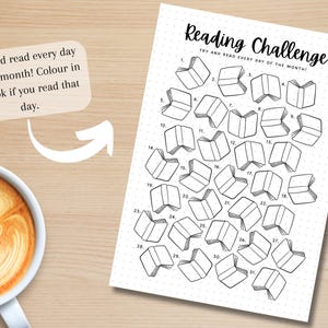 Reading Challenge - PRINTABLE Journal Page - Reading Tracker - Reading ...