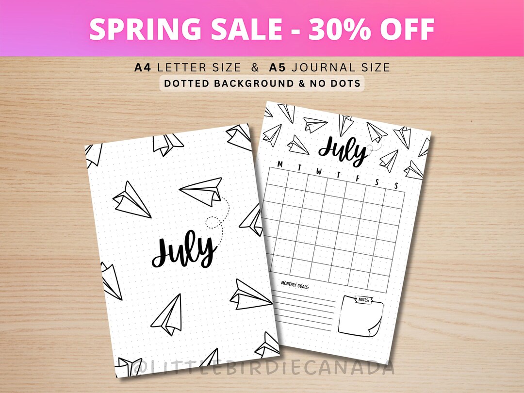 July Title Page July Calendar PRINTABLE Calendar Printable Title Page ...