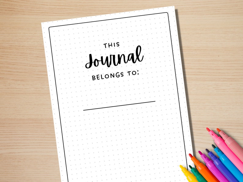 This Journal Belongs to - PRINTABLE Journal Page - Journal Title Page ...
