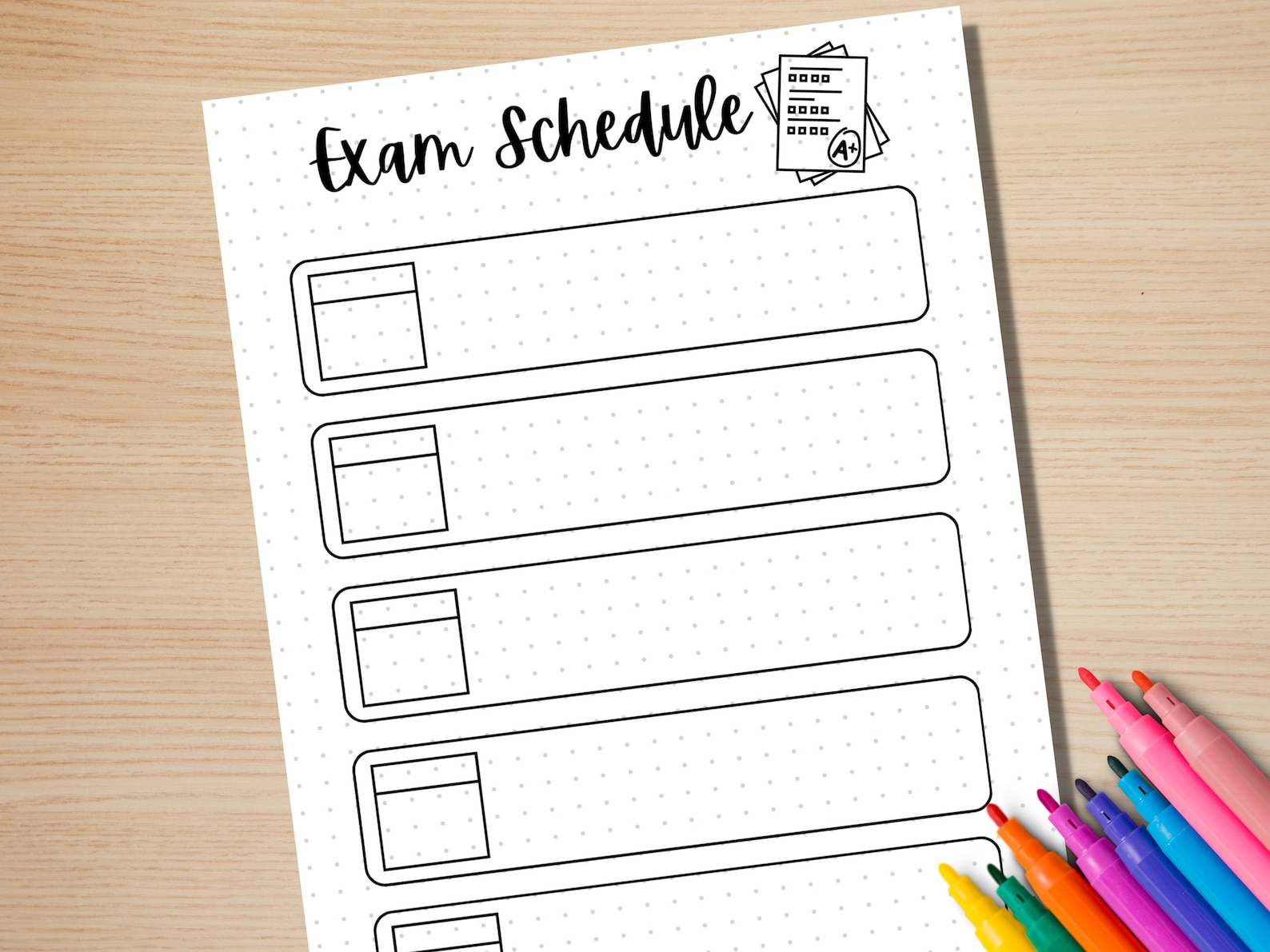 Exam Schedule - PRINTABLE Journal Page - Planner Page - Student Journal ...