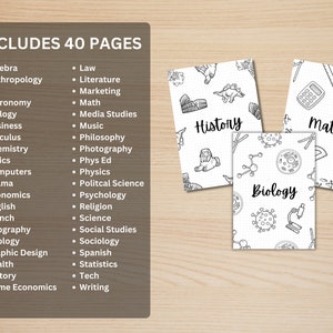 Subject Cover Pages - PRINTABLE Cover Page - Subject Binder Cover Page ...