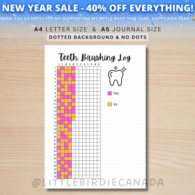 Toothbrushing Tracker - Etsy