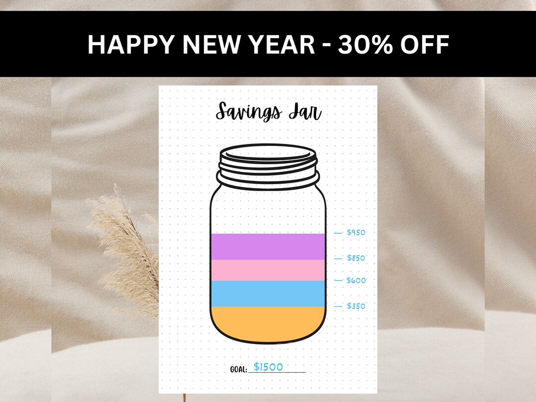 Savings Jar Journal Page A5 Journal Page PRINTABLE Saving Game Saving ...