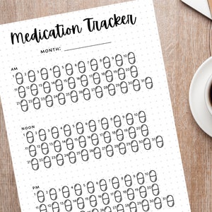 Medication Monthly Tracker - PRINTABLE Journal Page - Medication ...