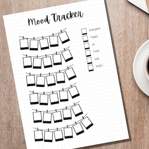 Polaroid Mood Tracker - PRINTABLE Journal Page - Planner Page ...