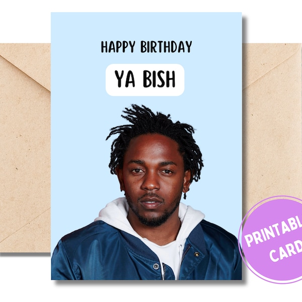 Kendrick Lamar Birthday Card - Etsy