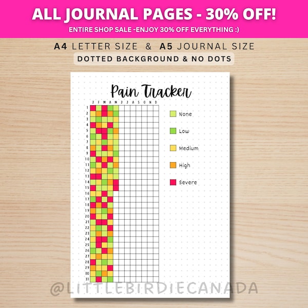 Pain Tracker Pixels - Etsy UK