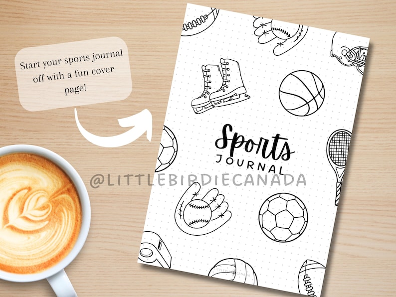 Sports Journal Title Page - PRINTABLE Journal Page - Sports Planner ...