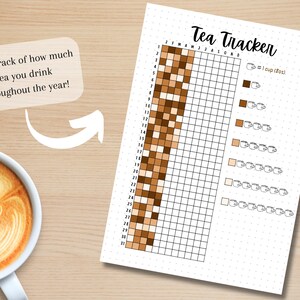 Tea Tracker - PRINTABLE Journal Page - Planner Page - Health Tracker ...