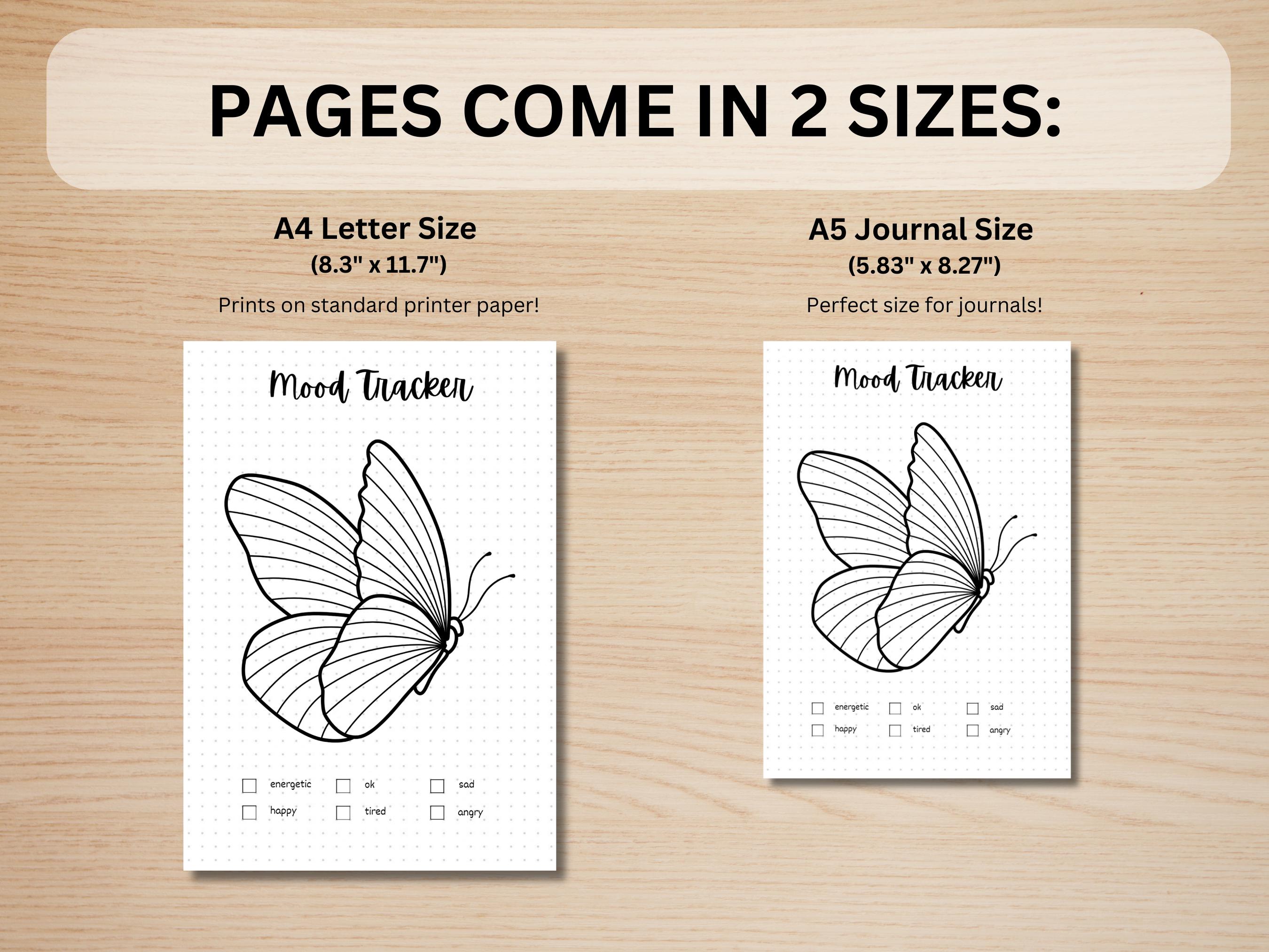 Butterfly Mood Tracker - PRINTABLE Journal Page - Planner Page ...