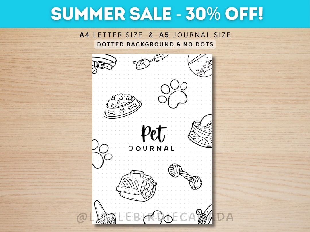 Pet Journal Title Page - PRINTABLE Journal Page - Pet Journal Cover ...