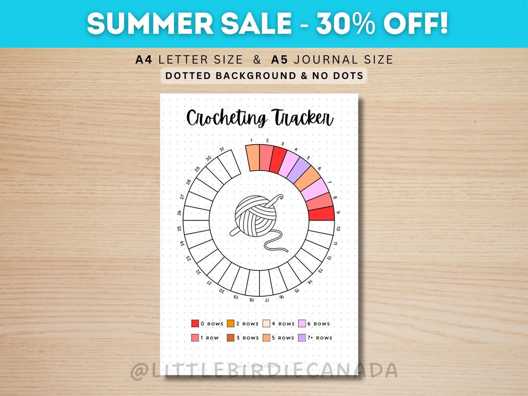 Crocheting Tracker - PRINTABLE Journal Page - Habit Tracker - Track ...