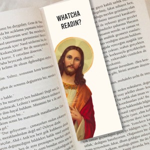 Peeking Jesus Bookmark Funny Jesus Bookmark Printable Bookmark Funny ...