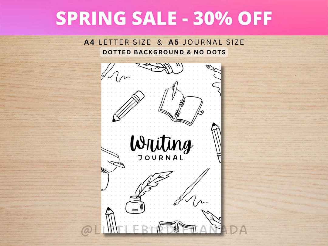 Writing Journal Title Page - PRINTABLE Journal Page - Writing Planner ...
