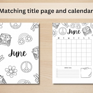 June Title Page June Calendar PRINTABLE Calendar Printable Title Page ...