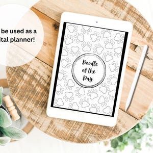 Paw Print Doodle of the Day - PRINTABLE Journal Page - Planner Page ...