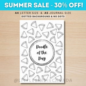 Watermelon Doodle of the Day - PRINTABLE Journal Page - Planner Page ...