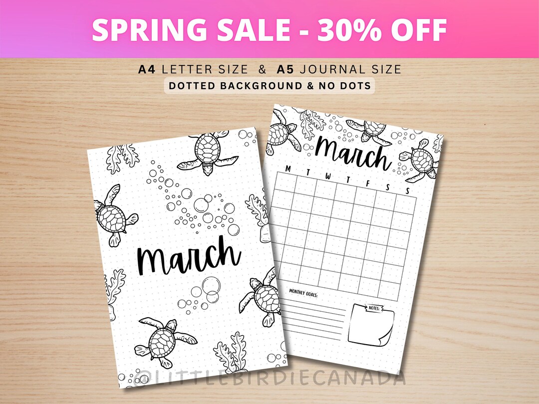 March Title Page March Calendar PRINTABLE Calendar Printable Title Page ...
