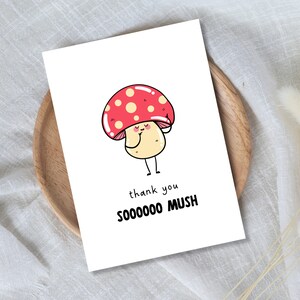 PRINTABLE Funny Thank You Card Card - Thank You so Mush Card - Pun ...