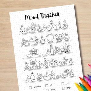 Magic Mood Tracker - PRINTABLE Journal Page - Planner Page - Feelings Tracker - Daily Mood ...