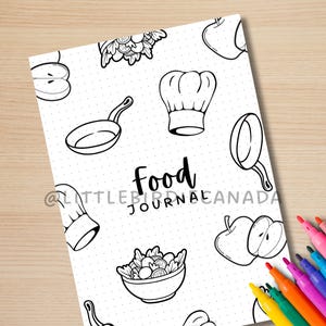 Food Journal Title Page - PRINTABLE Journal Page - Food Planner Page ...