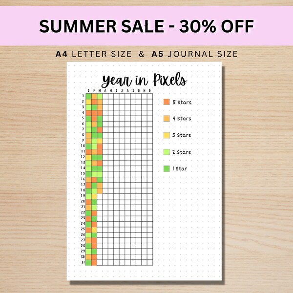 A Year in Pixels - Etsy