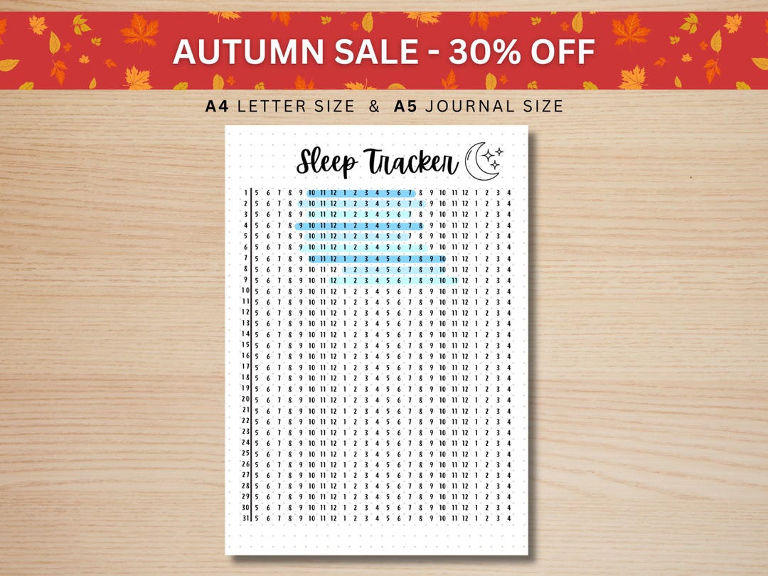 24 Hour Sleep Tracker PRINTABLE Journal Page Monthly Sleep Tracker ...