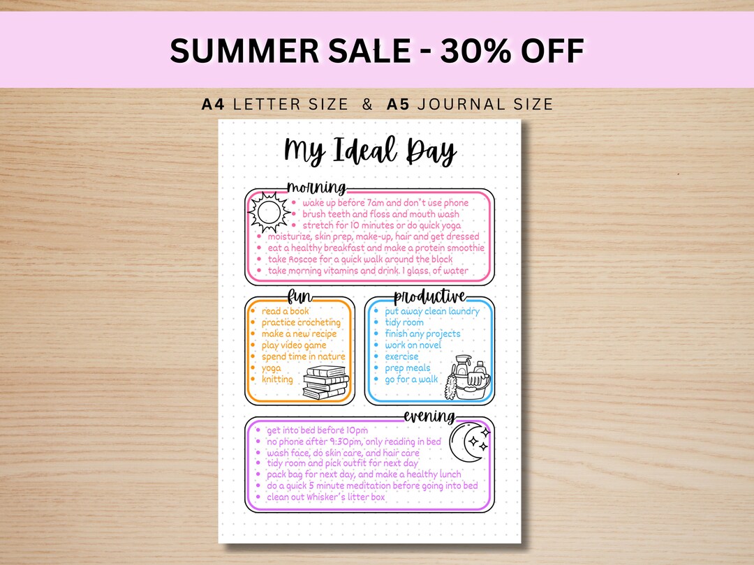 Routine Tracker PRINTABLE Journal Page Planner Page Template ...