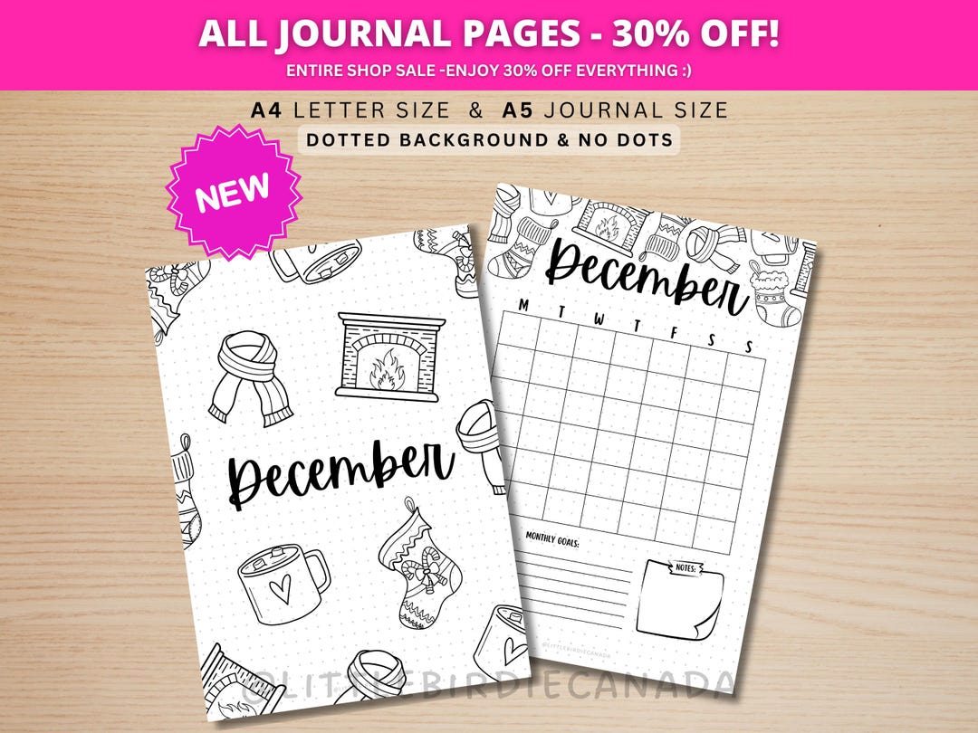 December Title Page and Calendar - PRINTABLE Calendar - Cozy Winter ...