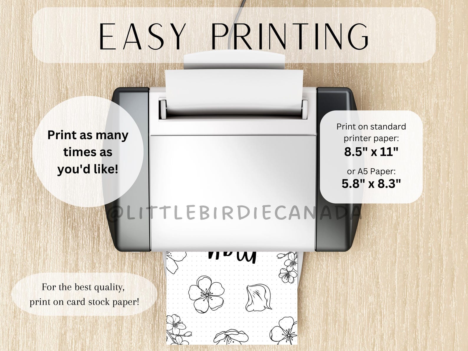 May Title Page and Calendar - PRINTABLE Calendar - Cherry Blossom Theme ...