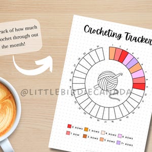 Crocheting Tracker - PRINTABLE Journal Page - Habit Tracker - Track ...
