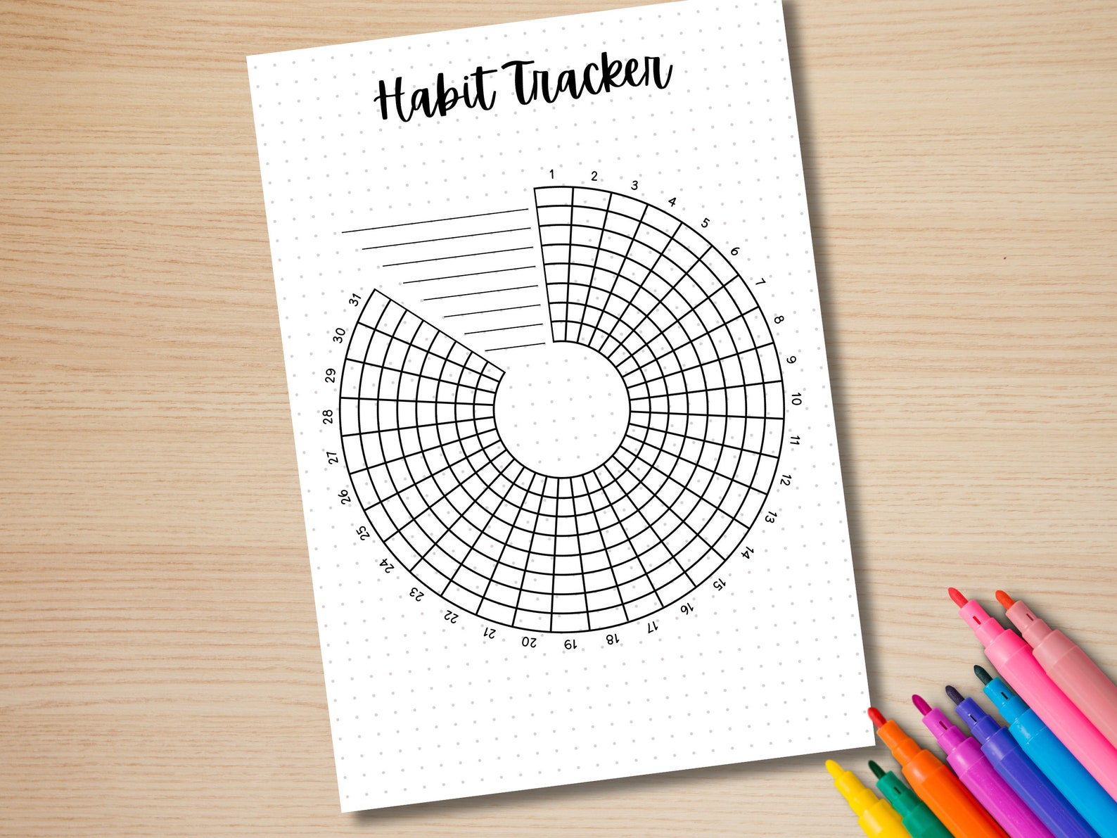 Habit Tracker - PRINTABLE Journal Page - Monthly Tracker - Monthly Goal ...