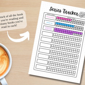 Book Series Tracker - PRINTABLE Journal Page - Planner Page - Book ...