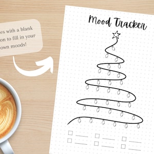 Christmas Tree Mood Tracker A5 Journal Page PRINTABLE Tracker Daily ...