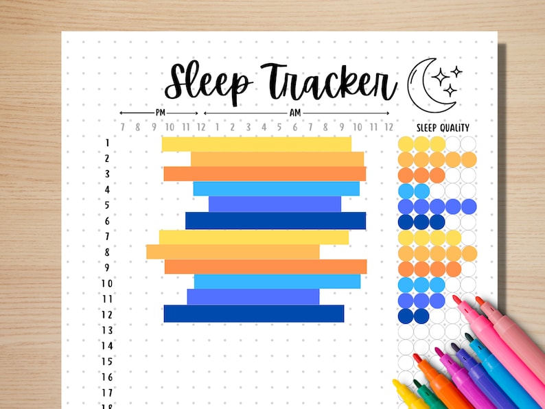 Sleep Tracker - PRINTABLE Journal Page - Monthly Sleep Tracker - Sleep ...