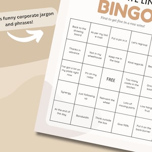 Corporate Lingo Bingo Work Bingo Networking Bingo Workplace Bingo Work ...
