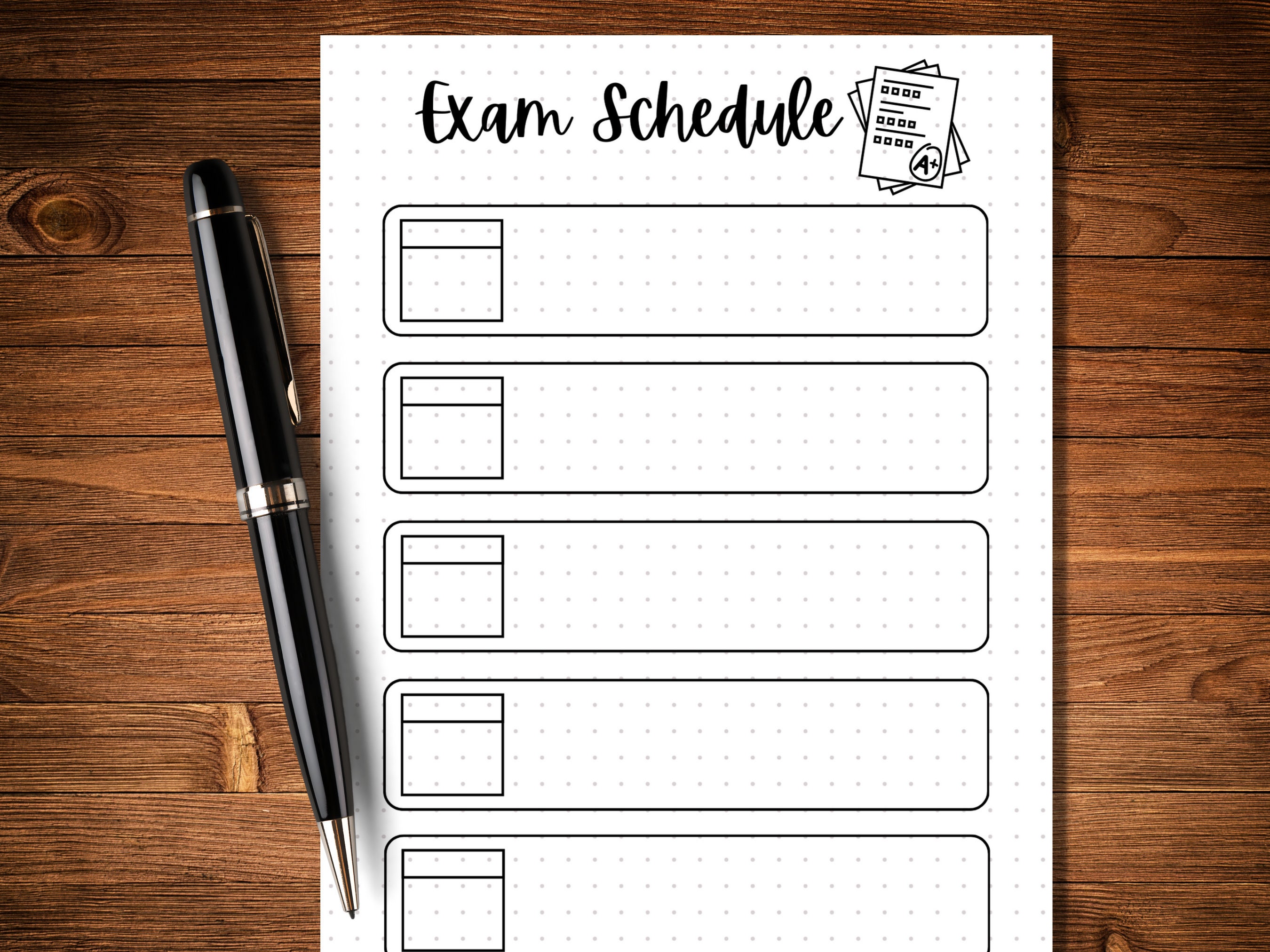 Exam Schedule - PRINTABLE Journal Page - Planner Page - Student Journal ...