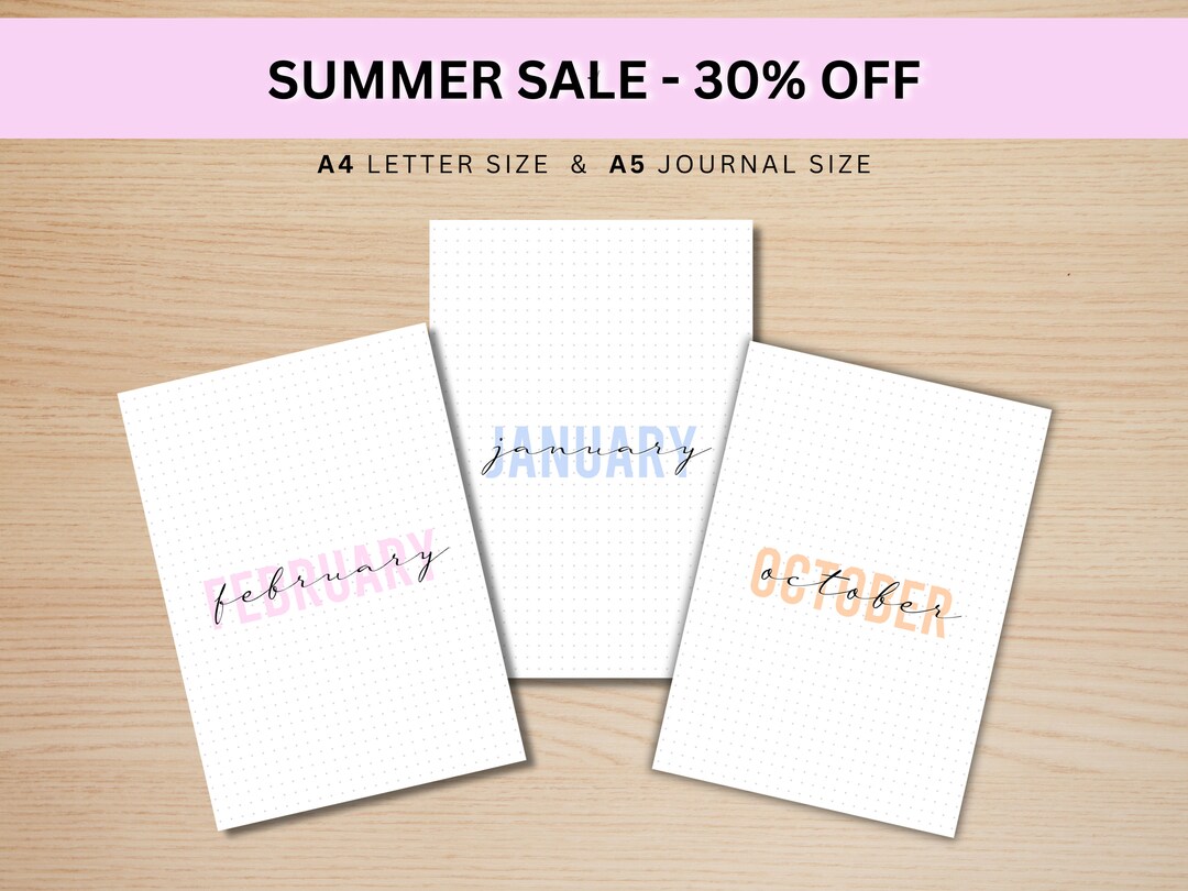 Minimalist Title Pages PRINTABLE Journal Page Printable Title Page ...