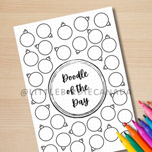 Ornament Doodle of the Day - PRINTABLE Journal Page - Planner Page ...
